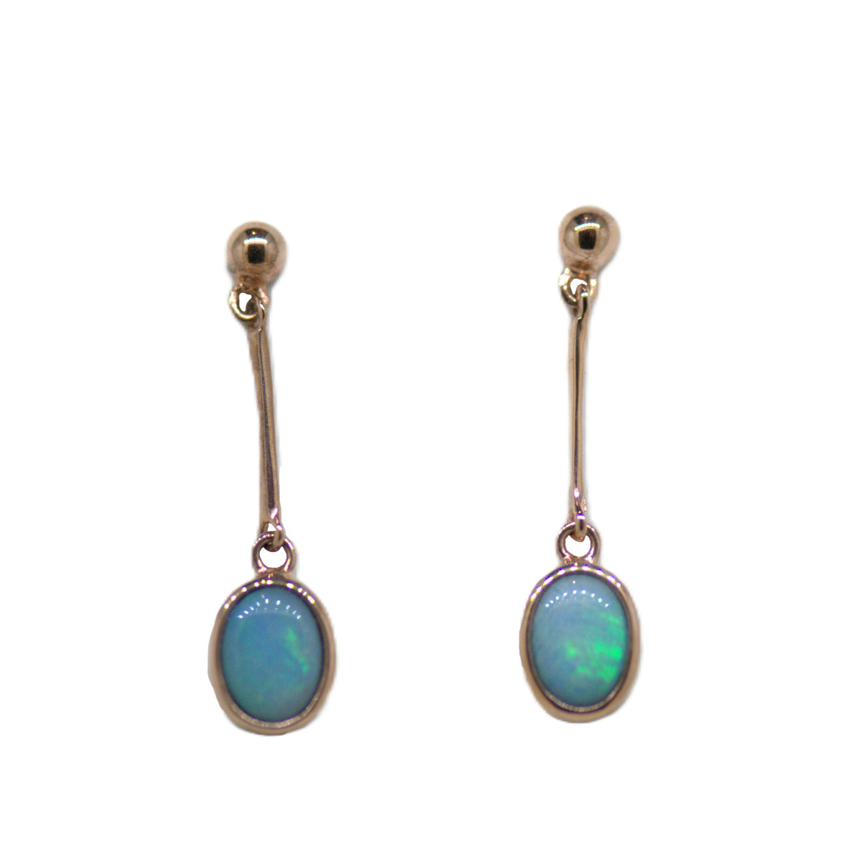 Rose Gold Plate Doublet Opal Earrings – Fremantle Opals