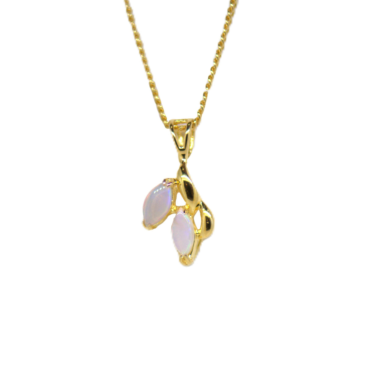 Sterling Silver Gold Plated Solid Opal Pendant – Fremantle Opals